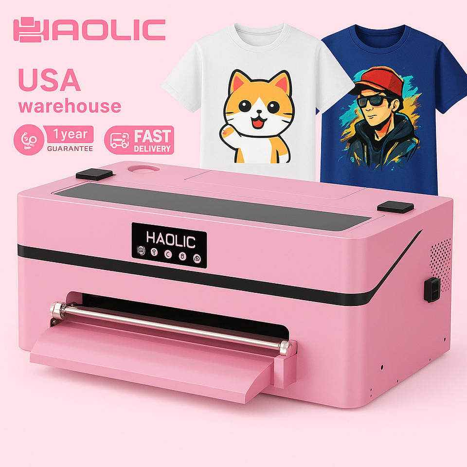 A3 DTF Printer Haolic Pink Roll Printer Automatic T-Shirt Impresora ...