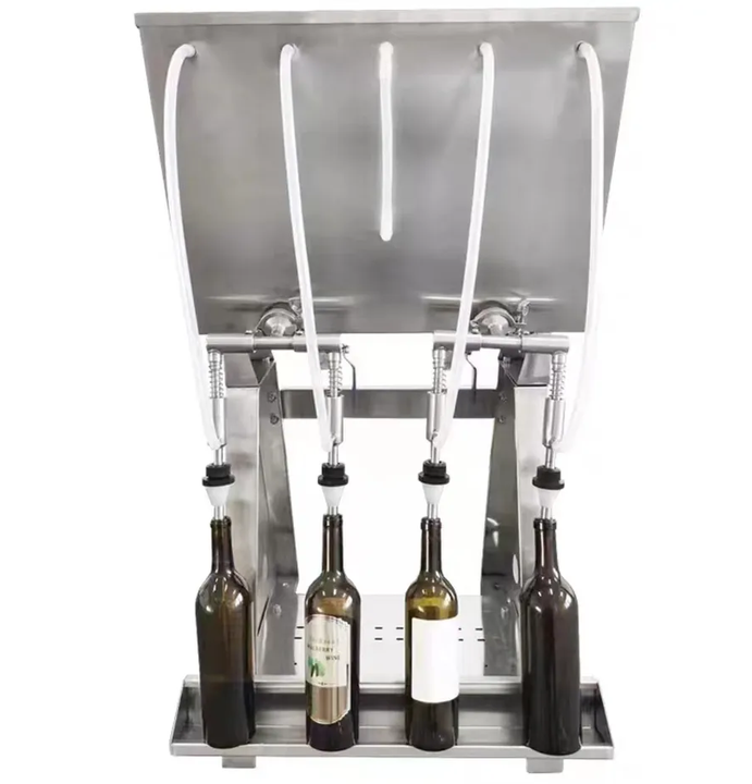 Industry Semi Automatic Siphon 4 Heads Standing Gravity Overflow Liquid ...