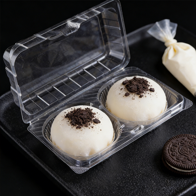 Disposable PET Clear Plastic Egg Tart Storage Box Food Container 2 ...