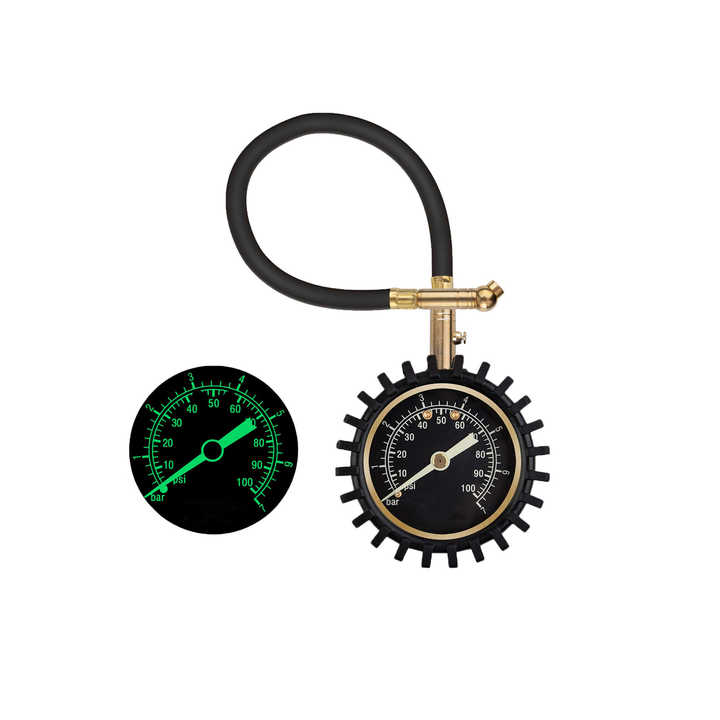 Precision Air Dial Tyre Tire Gauge - Heavy Duty & Reliable