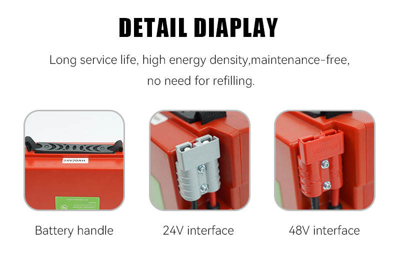 Forklift Parts Red Color Lithium Battery 24V 20Ah 30Ah 40Ah LIFEPO4 ...