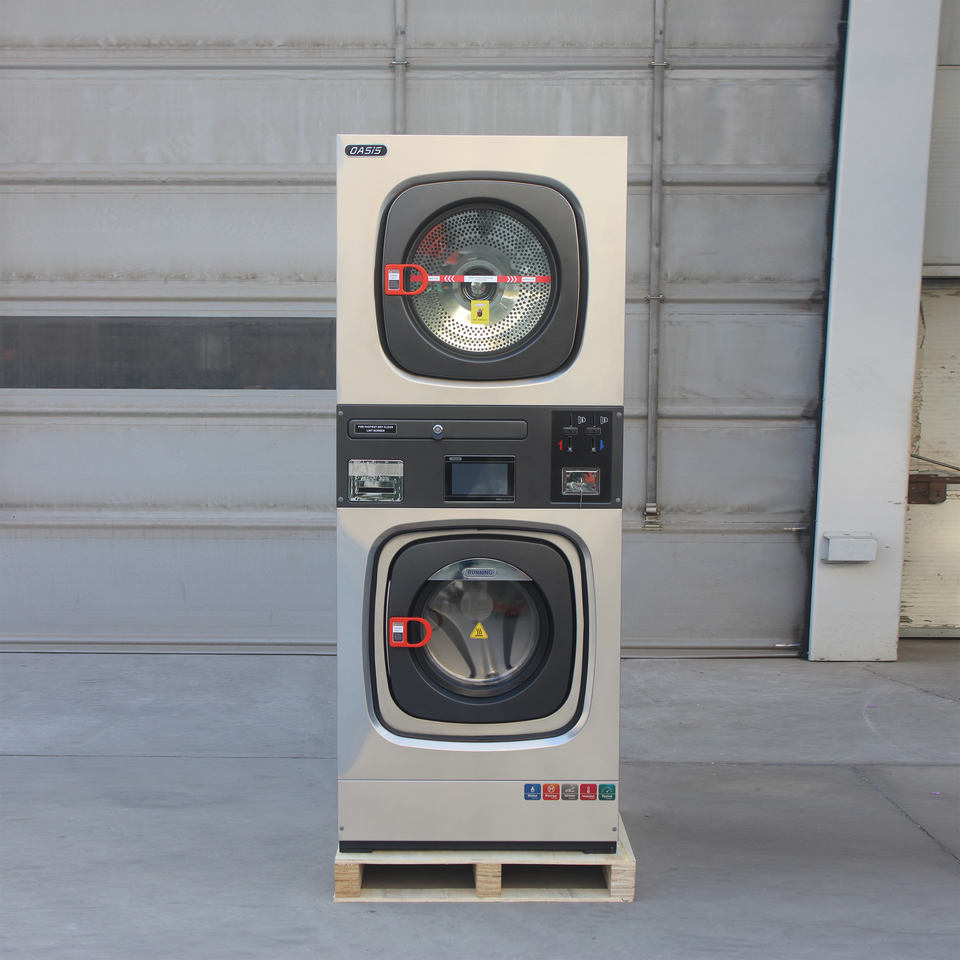 Soft Mount Coin Operated Washer and Dryer Stackable Industrial Washer ...