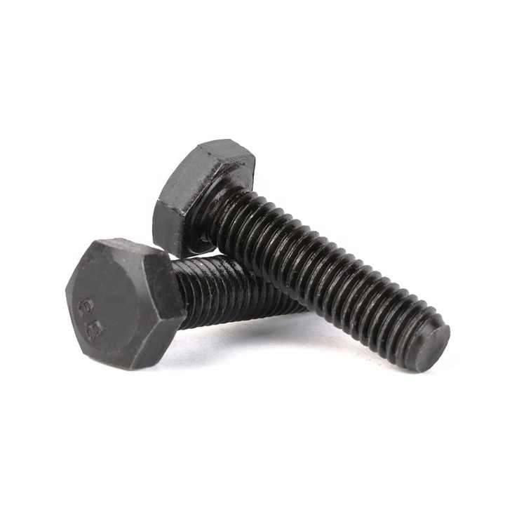 Black Steel Hexagon Bolts M12 M13 DIN933 Fasteners