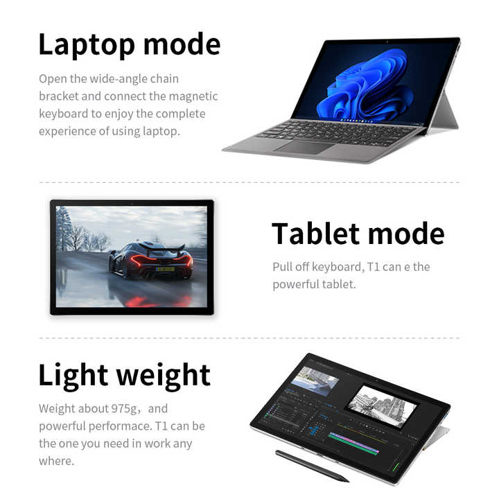 ONE-NETBOOK T1 Win11 2-IN-1 Tablet Intel 12th Gen i5-1240P 16G/1TB 13 ...