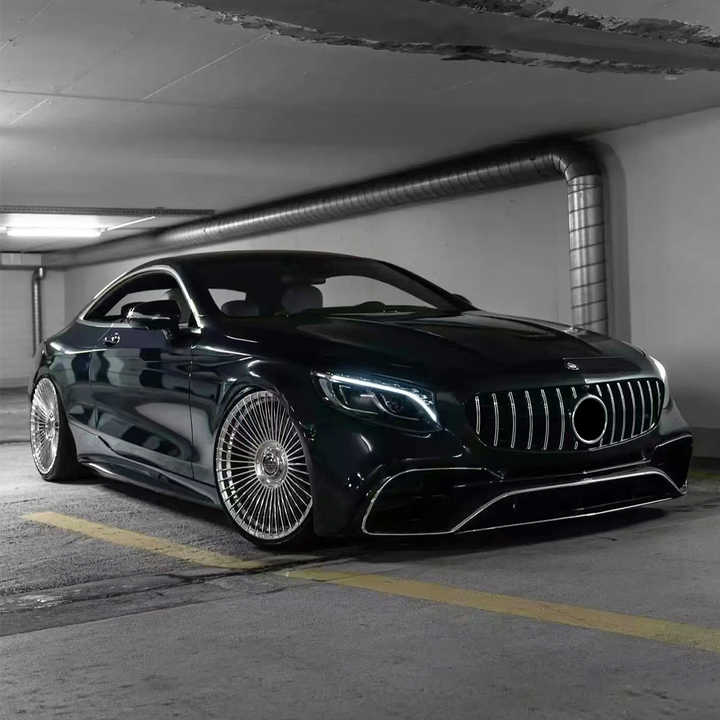 Body Kit Include Lip Exhaust Front Bumper Assembly for Mercedes Benz S ...