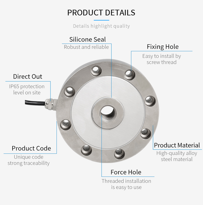Pancake Tension 100 Tons Load Cell - Precision & Durability