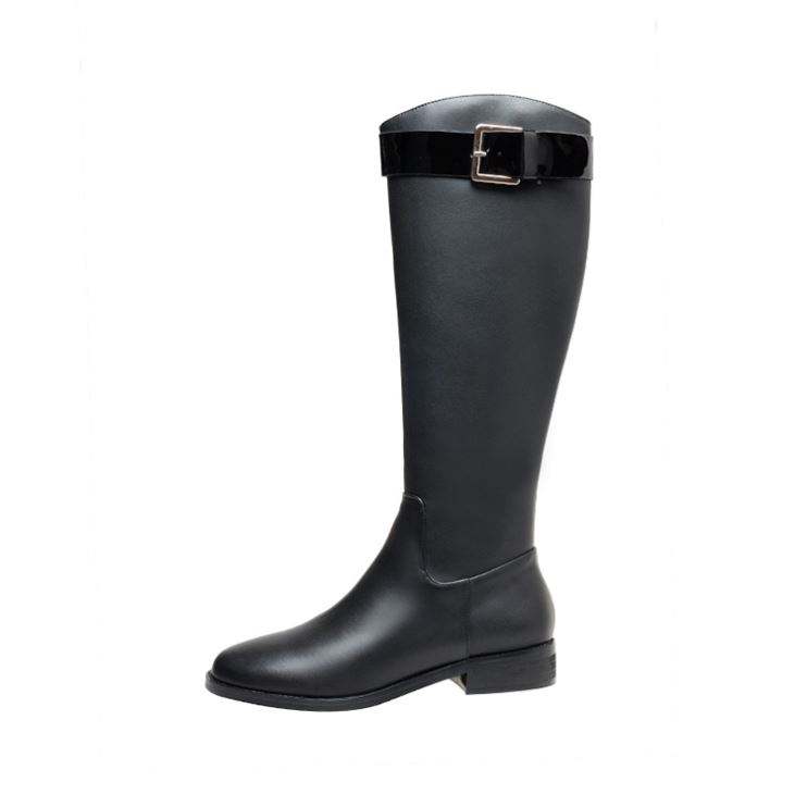 2cm Rubber Outsole Winter Keep Warm Knee High Ankle Boots Classic Flat ...