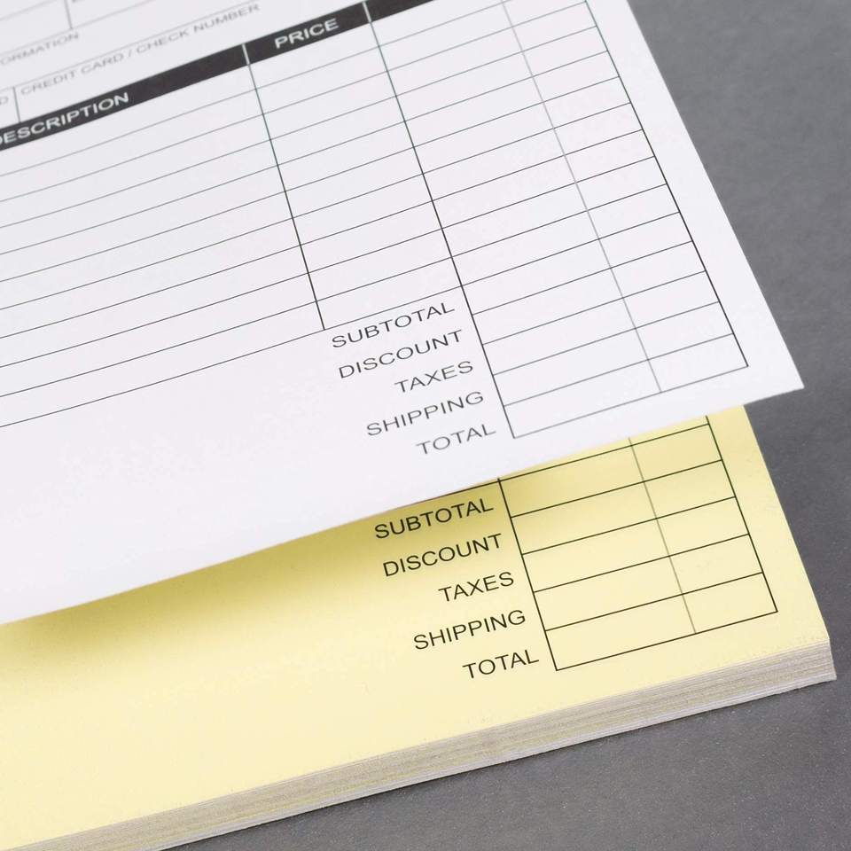 Custom Logo Sales Order Form NCR Book 2 Part Carbonless Sales Invoice ...