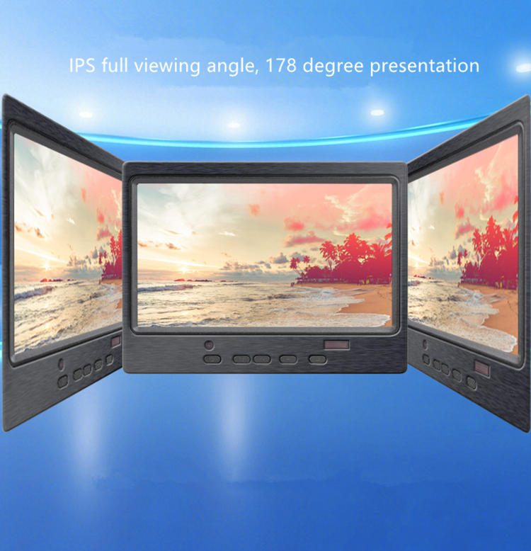 7 inch IPS car desktop monitor HD-MI VGA AV input TFT LCD monitor with ...