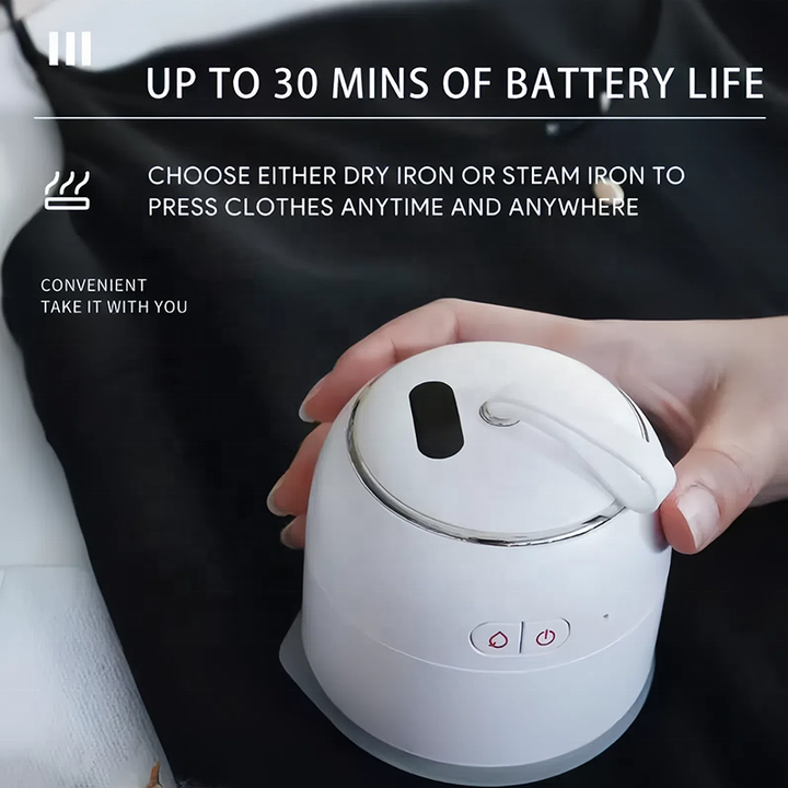 Compact Wireless Mini Electric Iron Power Bank 2-in-1 Portable ...