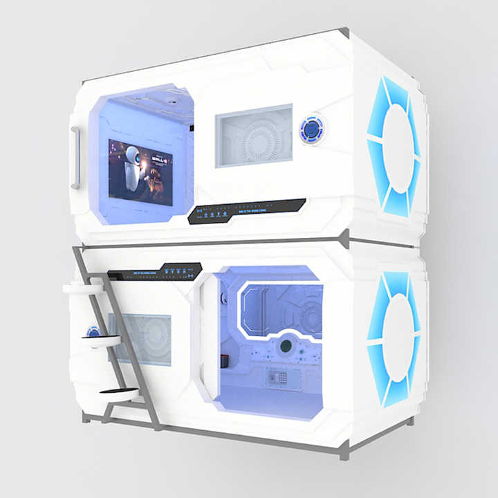 Single Space Soundproof Capsule Hotel Hostel Capsule Bed