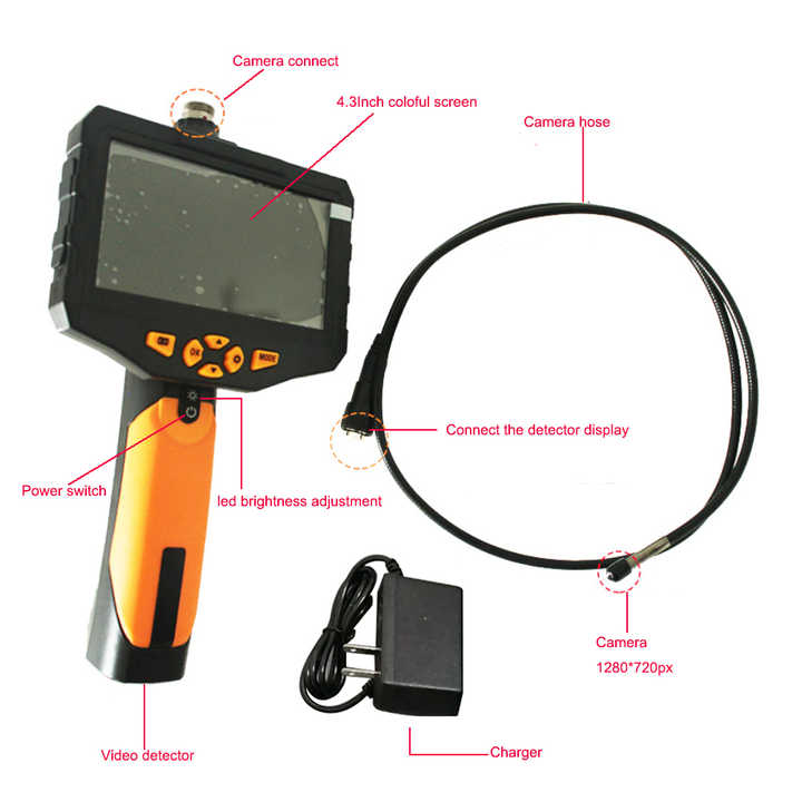 Termite Inspection Camera Set with Monitor for Pest Control