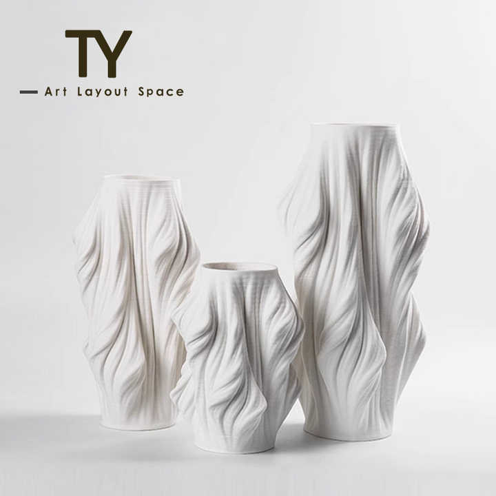 Modern Simple Flower Arrangement Irregular Flower Vase 3D Printed ...