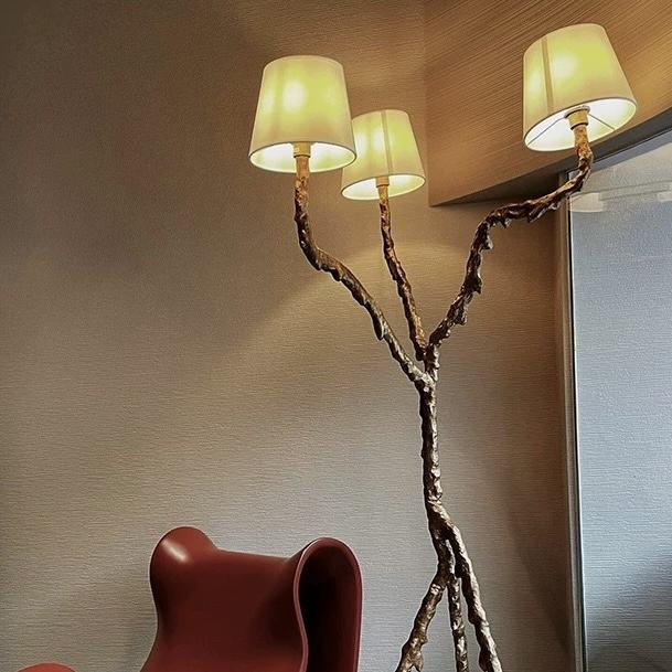 Italian Light Luxury Floor Lamp, Post-Modern All-Iron Branch Artistic ...