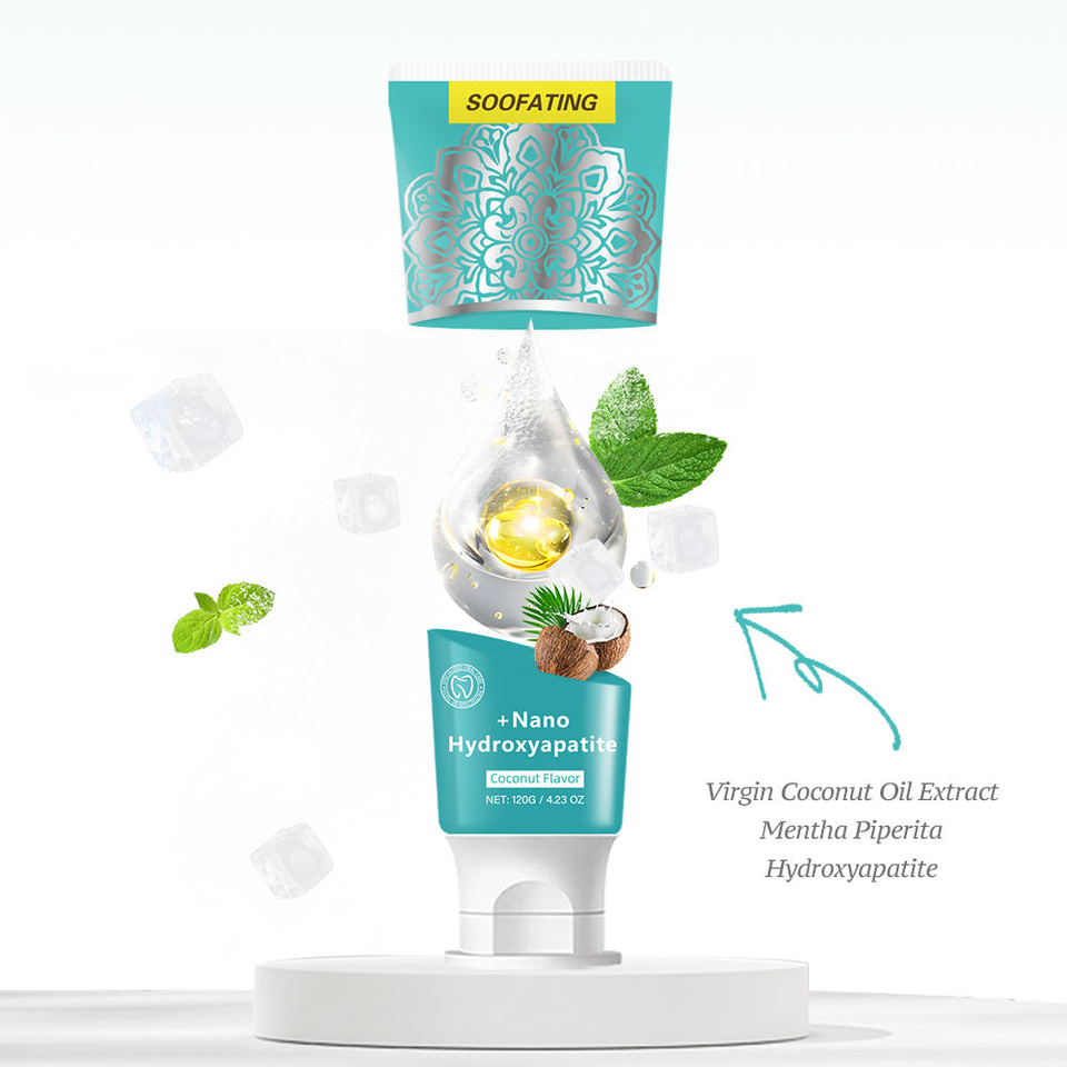 Fresh Minty Peppermint Toothpaste Fluoride Free Nano Hydroxyapatite ...