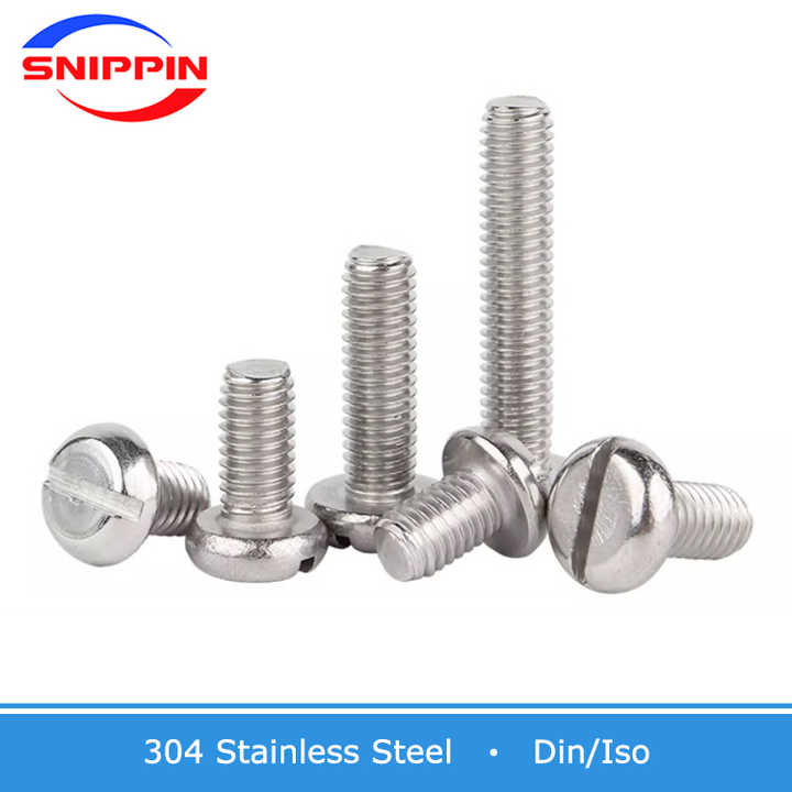 304 Stainless Steel Slotted Pan Screws Slotted Grooving Screw DIN85 M2 ...