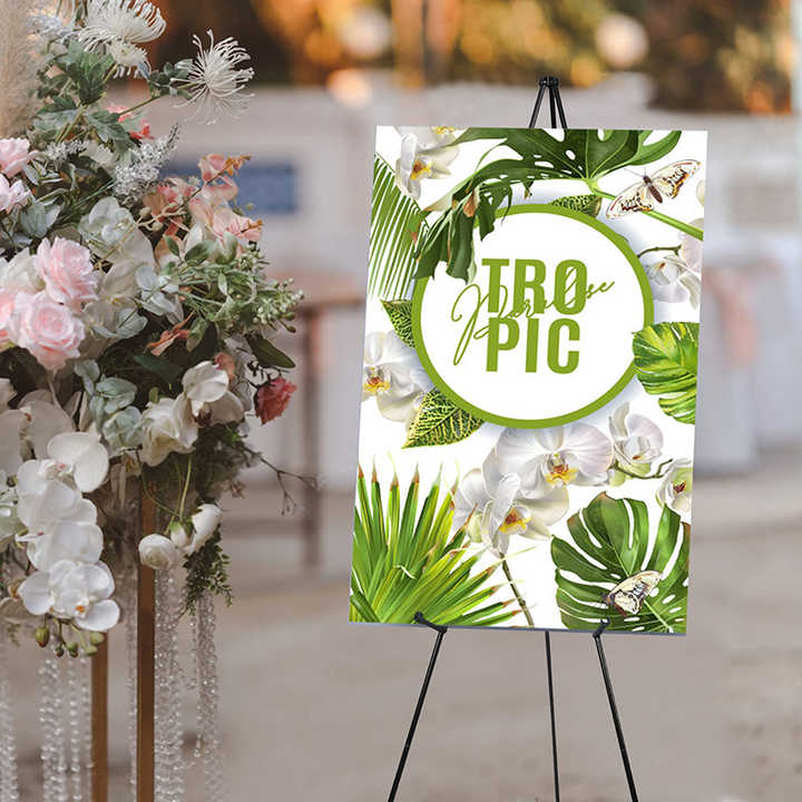 Custom Sign Board Poster Stand Welcome Board Stand Tripod Easel ...