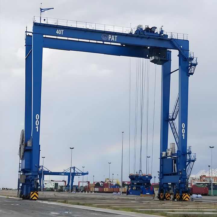 Popular Selling 35T/40T/70T/100T Rated Load RTG Crane for Port Handling ...