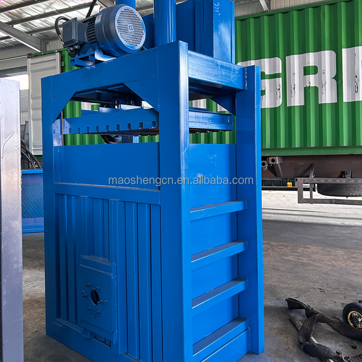 Mini Vertical square Baler Waste Metal Plastic Paper Baler Machine for ...