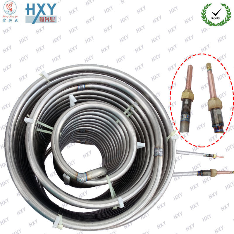 Titanium Evaporator Coil Heat Exchanger with Pump for Fish Pools Koi ...