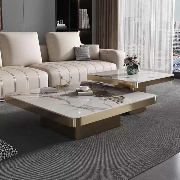 Modern Luxury Marble Coffee Table - Extendable & Stylish