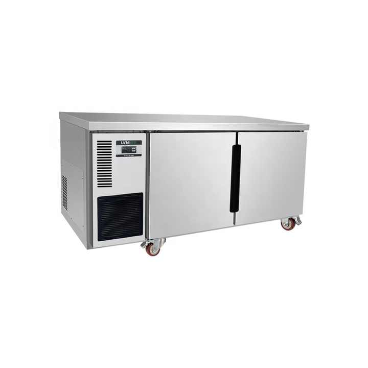 Large Capacity Bench Top Refrigerator - 3 Doors, Stainless Steel