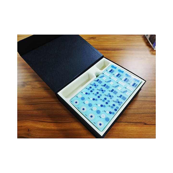 Fluorescent Complete Mahjong Set Custom Acrylic Mahjongg Box 4 Colors ...