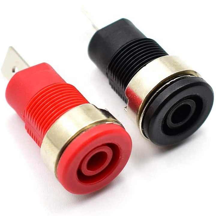 Colokan pisang pria wanita lapis emas, konektor Jack Banana Jack Audio ...