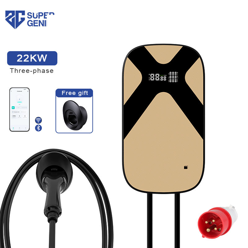 Wall-Mounted 7kW EV Charger Station App-Controlled Fast Charging IP55 ...