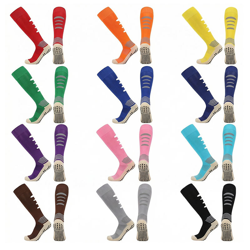 Custom Knee High Anti Slip Grip Long Soccer Sleeve Off Football Cut ...