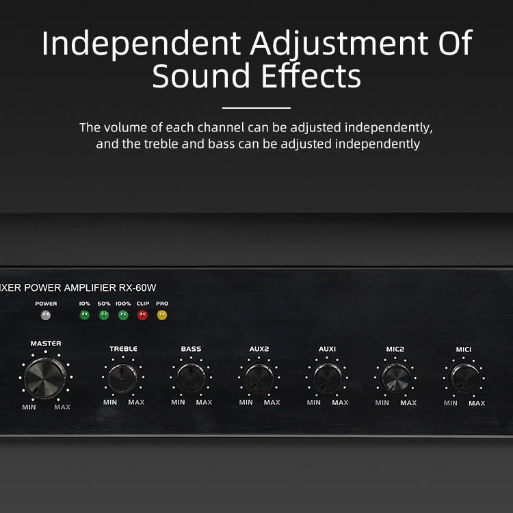 PA System 360W Mixer Amplifier Professional With 2 Microphone Inputs 2 ...