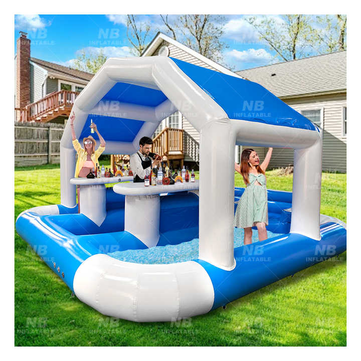 Backyard Inflatable Party Bar With Swimming Pool Portable Bar Pool Tent ...