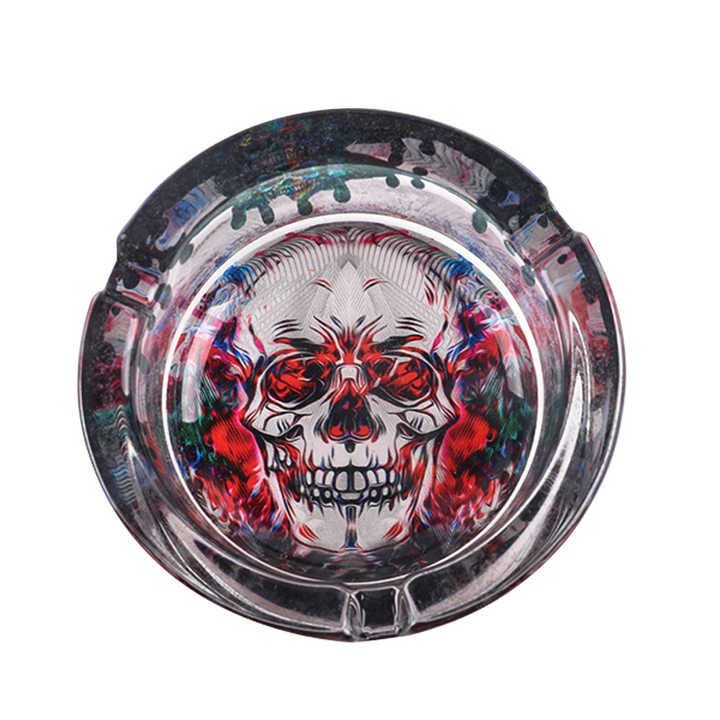 Lanchuang Factory Smoking Accessories Hot Sale Round 85Mm Glass Ashtray ...