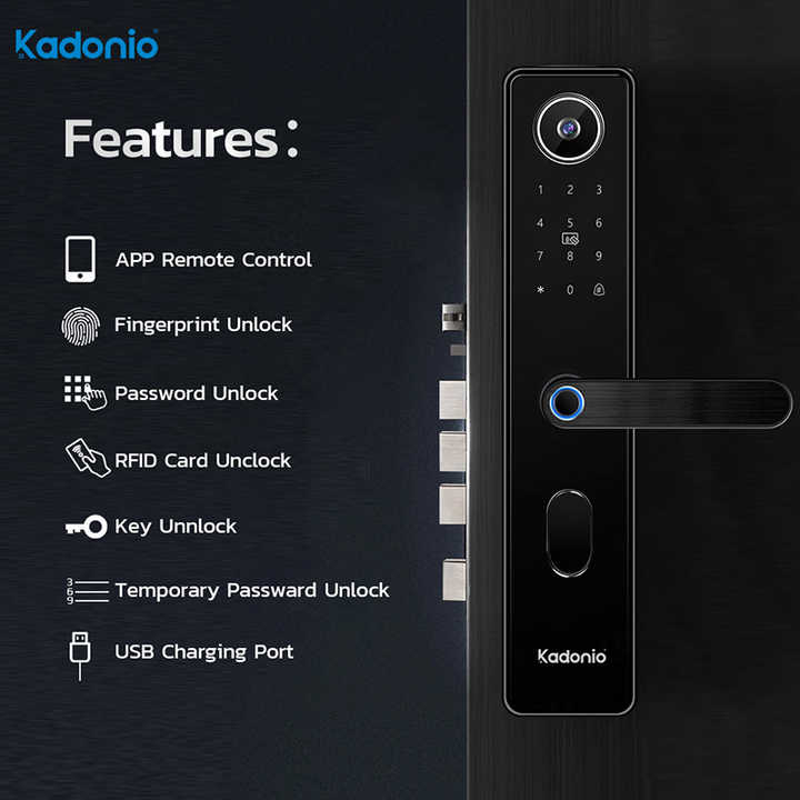 Kadonio Built-in Screen Remote Unlock Tuya WiFi Digital Electronic ...
