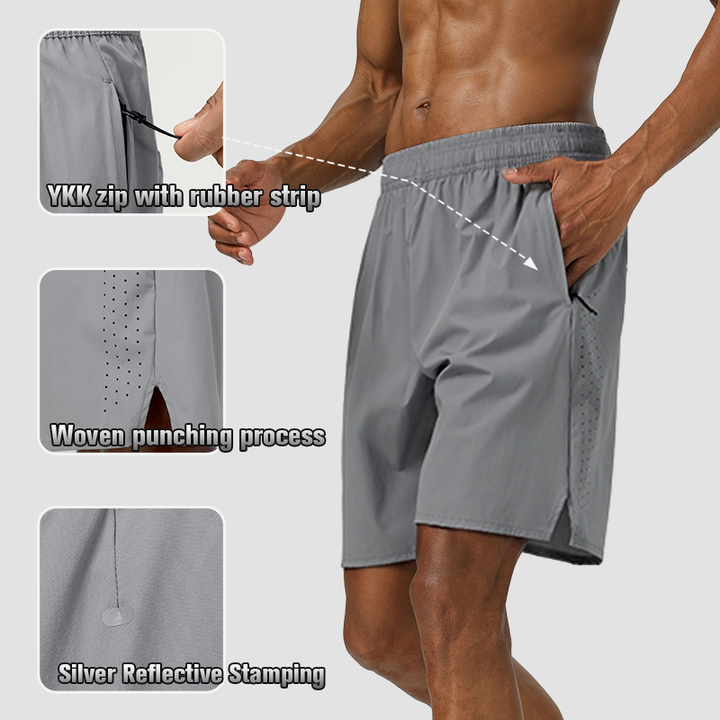 Customized Men's Summer Loose Casual Sports Shorts with Sides Zipper ...
