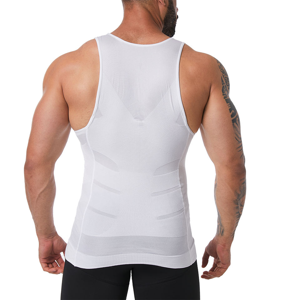 Mens Slimming and Lift Compression Tank Shaper Wear Vest Posture ...