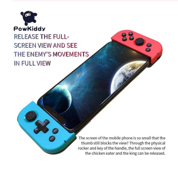 POWKIDDY X6 PRO Wireless Blue Tooth Game Controller Telescopic Gamepad ...