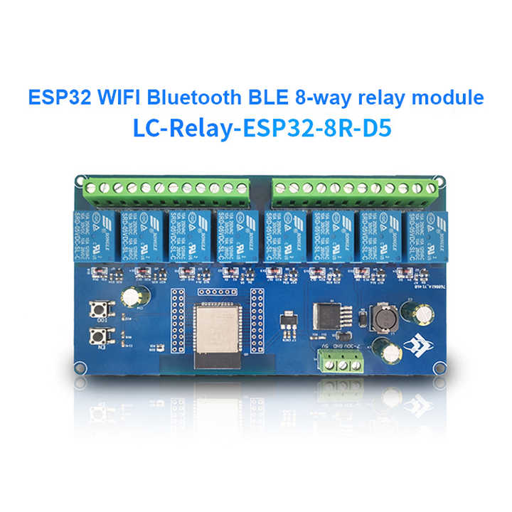 ESP32 Relay Module WIFI Bluetooth BLE 8 Way Relay Module DC5-30V Power Supply ESP32-WROOM ...