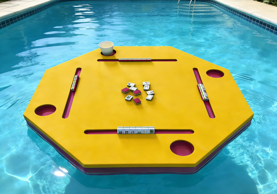 Modern Plastic Foldable Floating Domino Table Mat with Bag for Pool ...