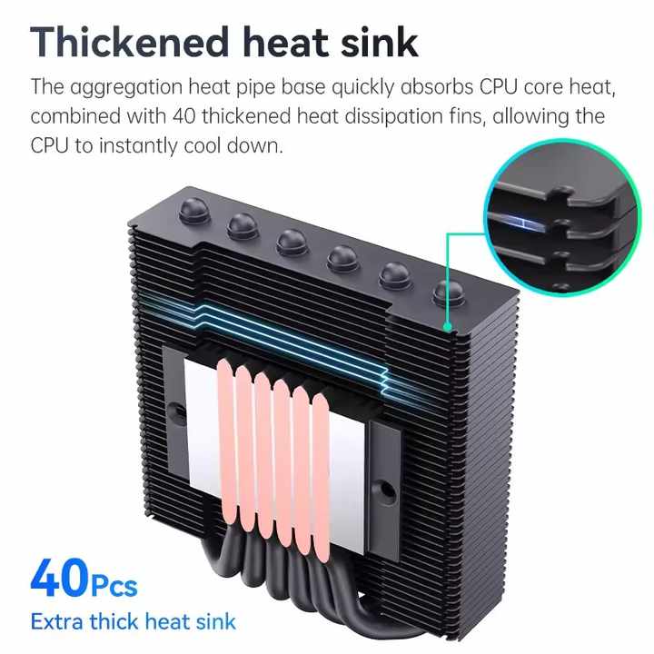 SNOWMAN MC45-6 CPU Cooler - Efficient 90mm Heat Sink