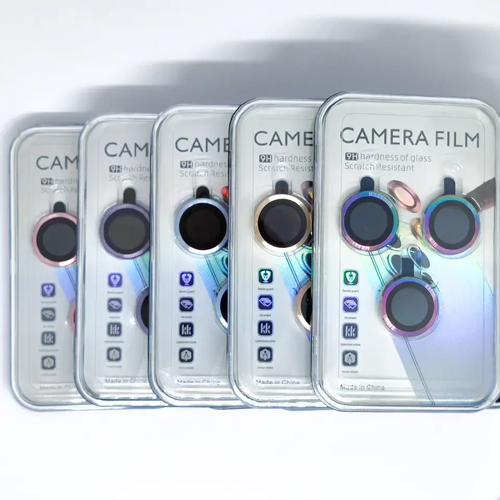 CD Pattern Metal Aluminum Tempered Glass Camera Lens Protector for ...