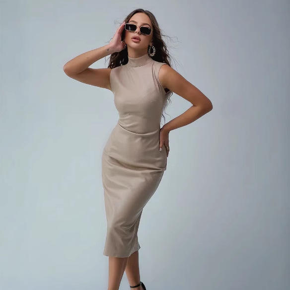 King Mcgreen Star New Fashionable Elegant Women's Dress Solid Color ...