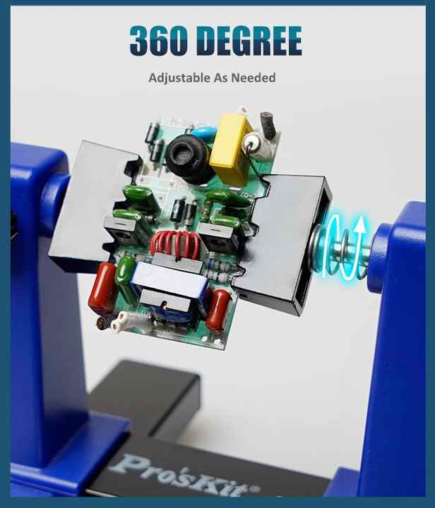 Pro'Skit Sn-390調整可能なプリントPCBホルダーフレームPCBはんだおよびアセンブリスタンドクランプ修理ツール360度回転| Alibaba.com