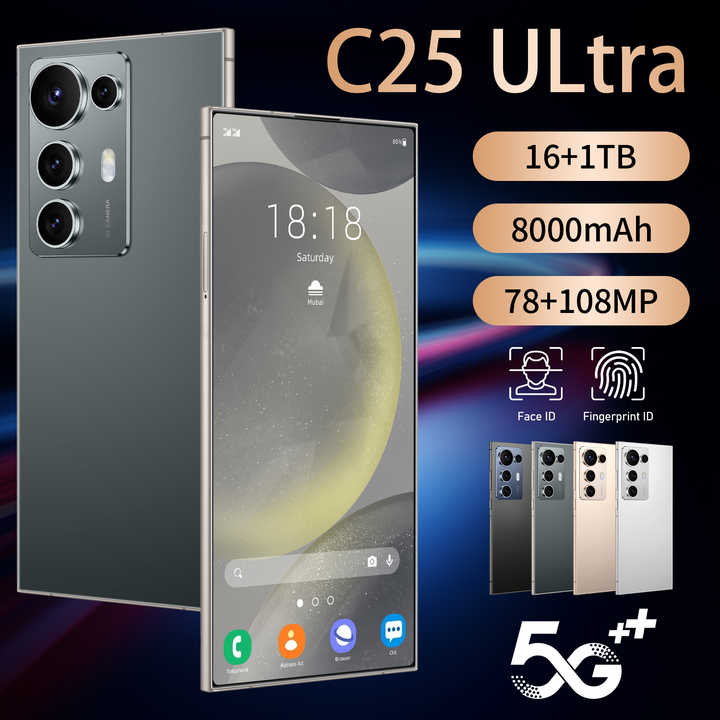 C25 Ultra 6.8-inch 5G Mobile Phone 16GB RAM 108MP Rear Camera Deca Core ...