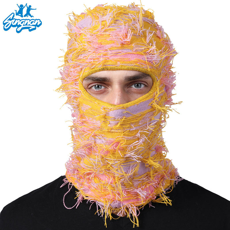 Wholesale One-Hole Knitted Balaclava Winter Sports Creativity Handwork ...