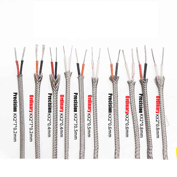 High Temperature Thermocouple Extension Wires - Type K/J/E/T/N/R/S/PT100