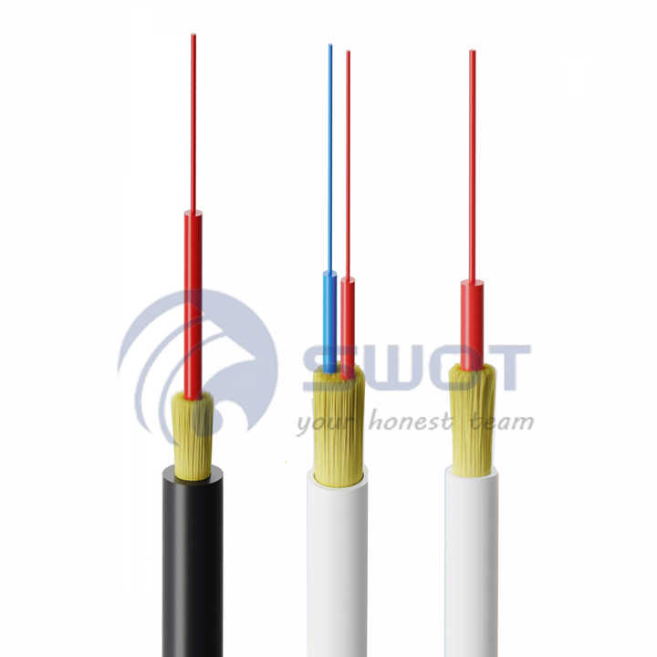 2 Core 3.0mm Round Drop Cable with Dead End Clamp for FTTH Indoor ...