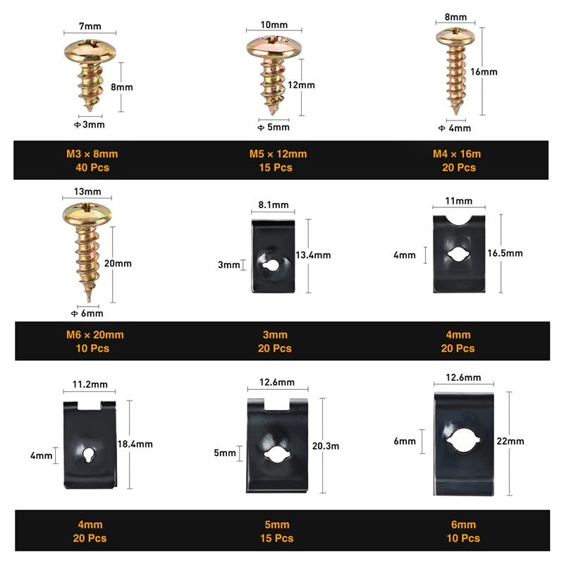 Factory-issued Plastic Self-Tapping Screws Universal Auto Body Car ...