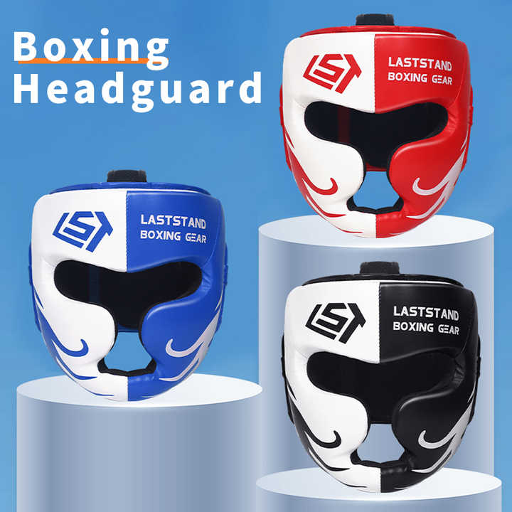 GINGPAI Professional Grade Boxing Helmet PU Leather Competition ...