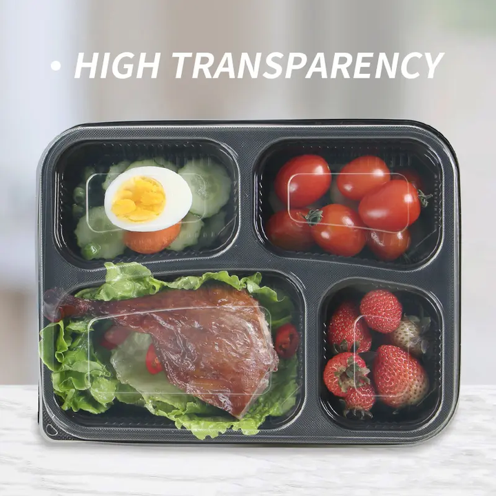 Logo Custom Leakproof Plastic Food Containers With Clear Lids Food ...